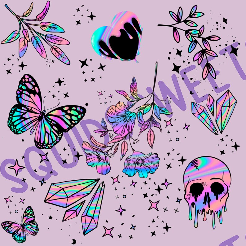 Neon Tie Dye Alternative Seamless Digital Pattern Pastel Goth - Etsy