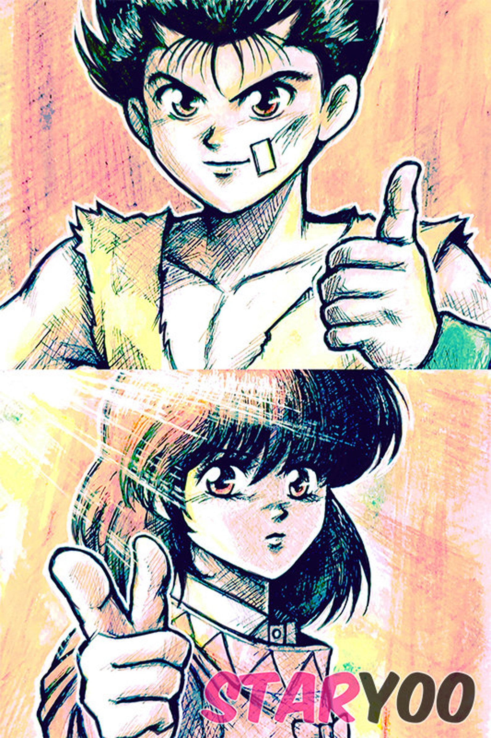 Yusuke and Keiko Postcard | Etsy