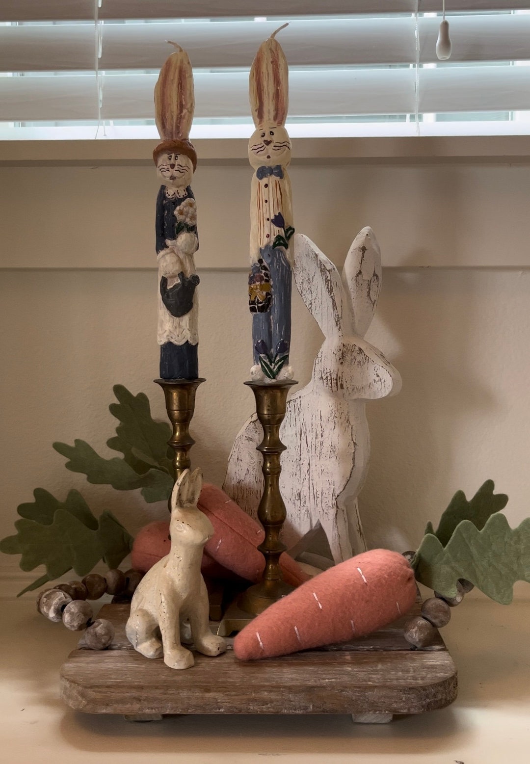 Pair of Vintage Easter Candlesticks - Etsy