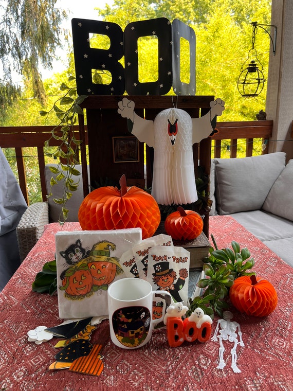 Lot of Vintage Halloween Decor Etsy UK