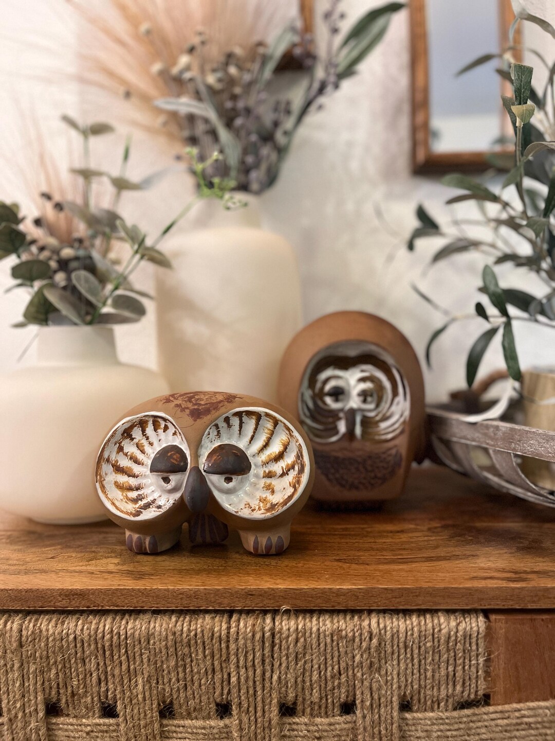 Set of 2 Authentic Jaru Pottery Owls 1974 - Etsy