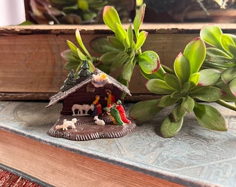 Vintage Christmas Miniature Plastic Nativity in Original Box 23 282 - Etsy