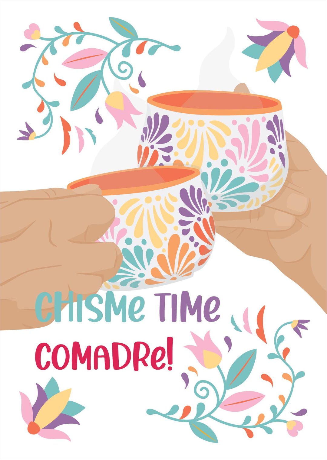 Chisme Time, Comadre! Greeting Card - Etsy