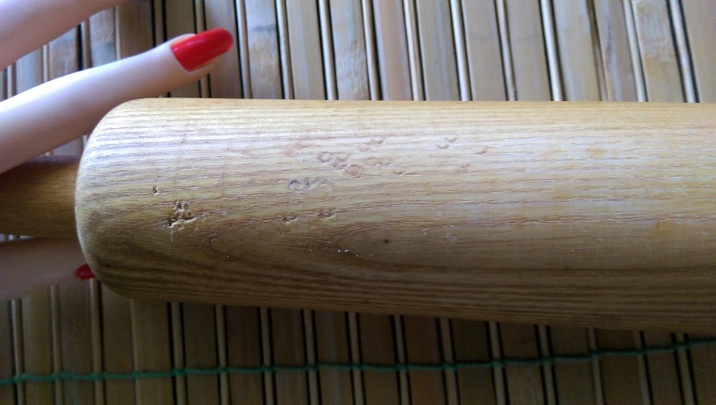 50's Wood Rolling Pin Old Fashioned Natural Dough Roller - Etsy