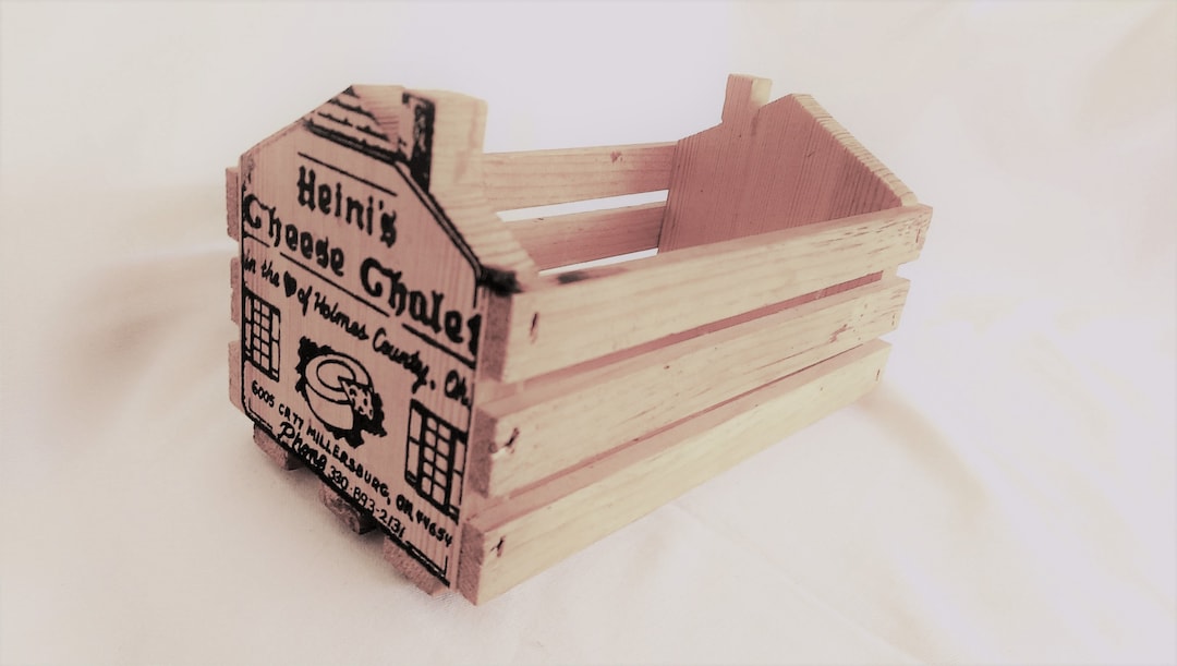 Rustic Wood Cheese Crate, Heini's Small Organizer Box, Decorative ...