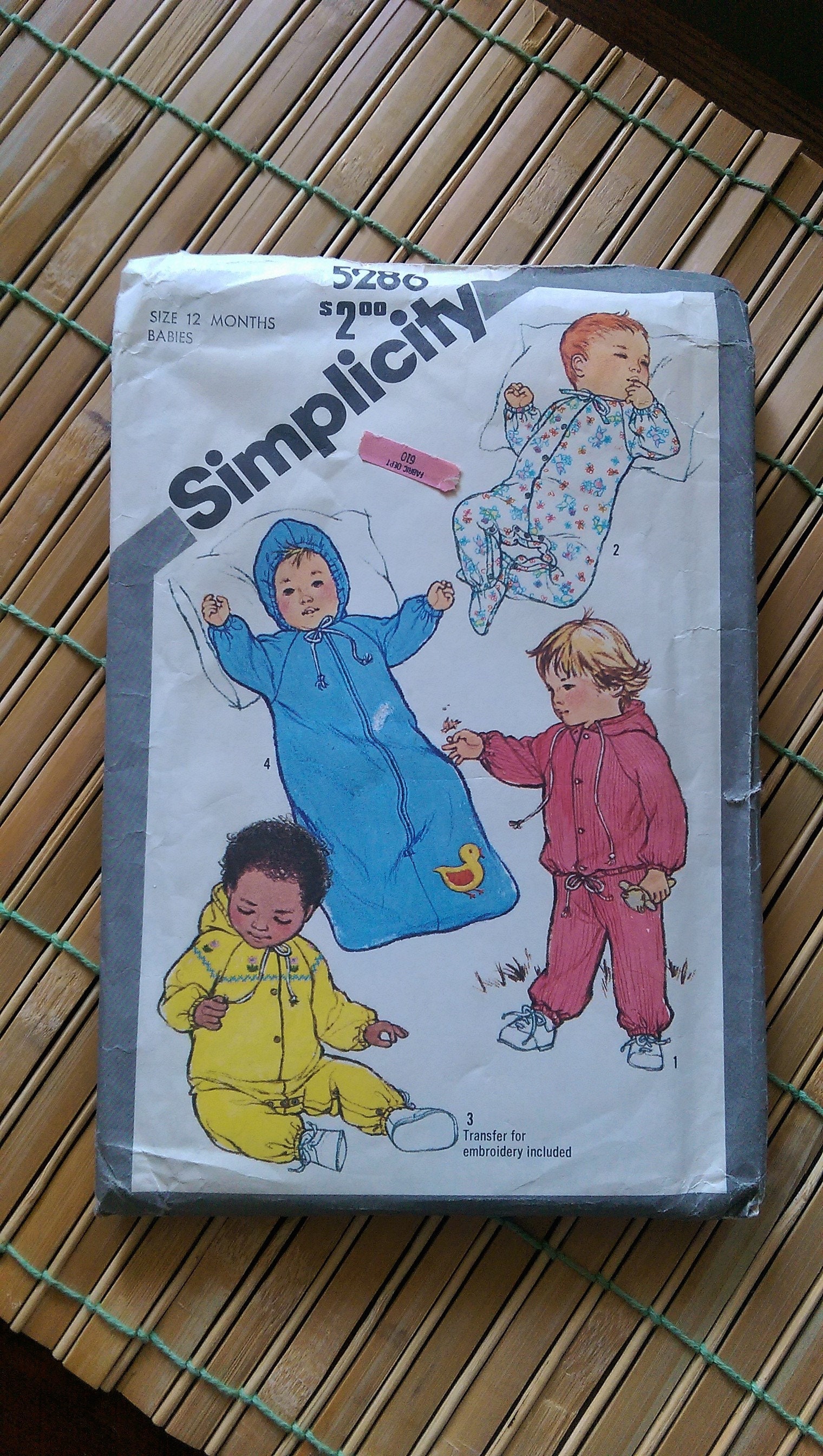 Simplicity Paper Pattern 5286 Babies' Bunting Coverall - Etsy