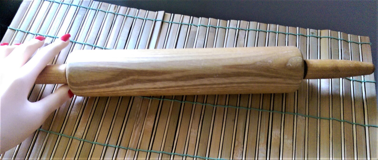 50's Wood Rolling Pin Old Fashioned Natural Dough Roller - Etsy
