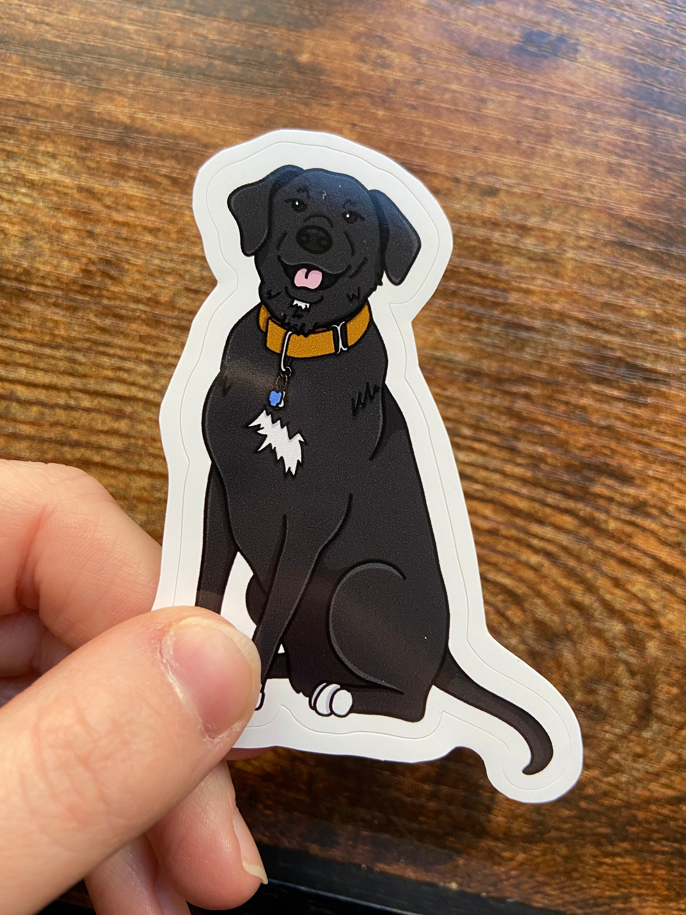 Black Lab Sticker, Labrador Retriever Bubble-free Stickers - Etsy