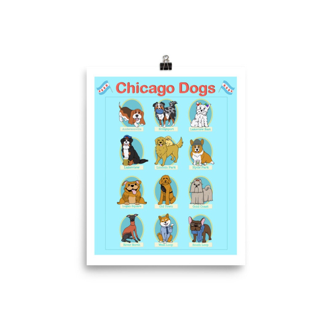 Chicago Dogs Photo Paper Poster (VERSION 2), Chicago Neighborhood Art ...