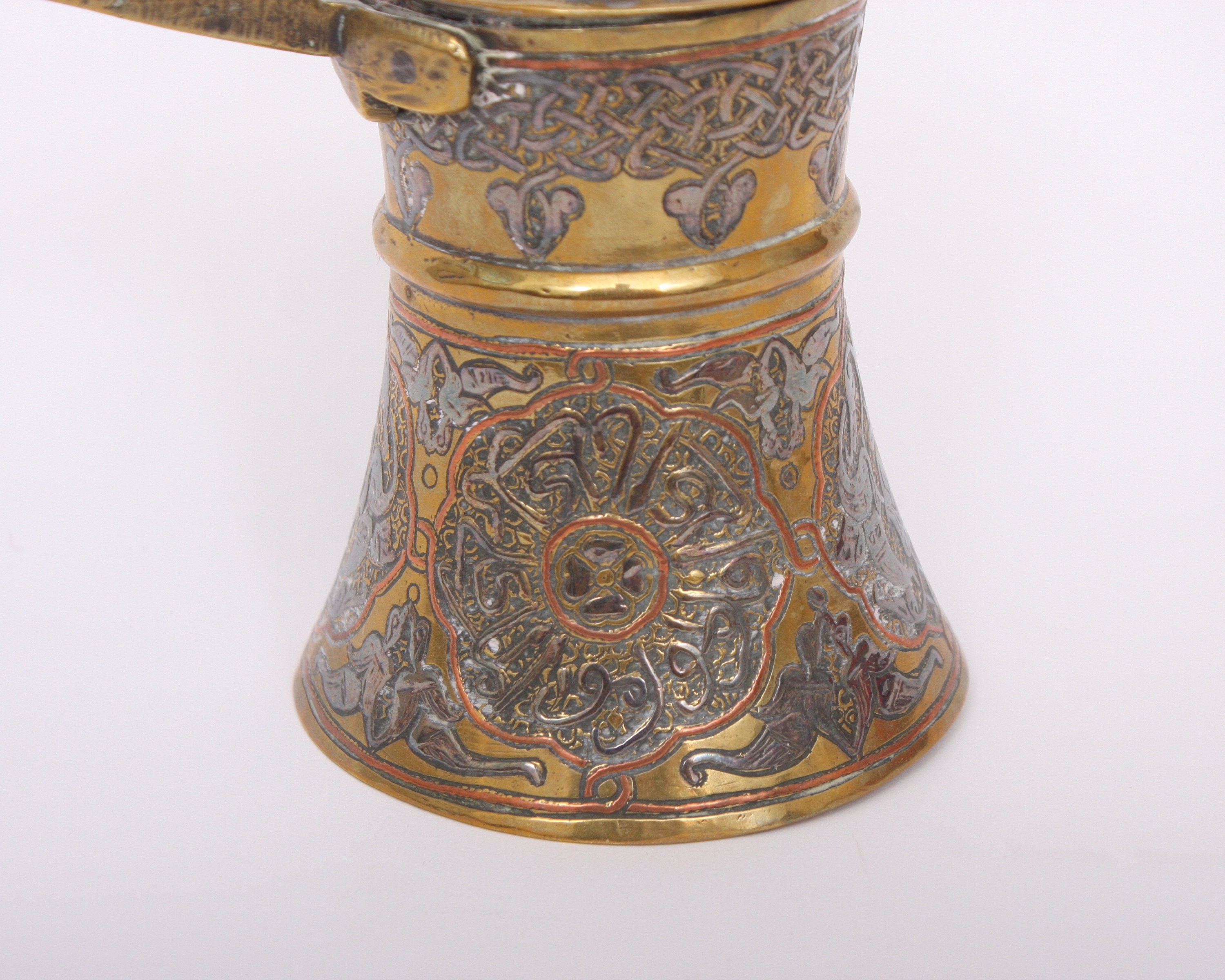 Islamic Cairo Ware Coffee Pot Water Pot Silver and Copper Inlay - Etsy UK