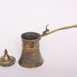 Islamic Cairo Ware Coffee Pot Water Pot Silver and Copper Inlay - Etsy UK
