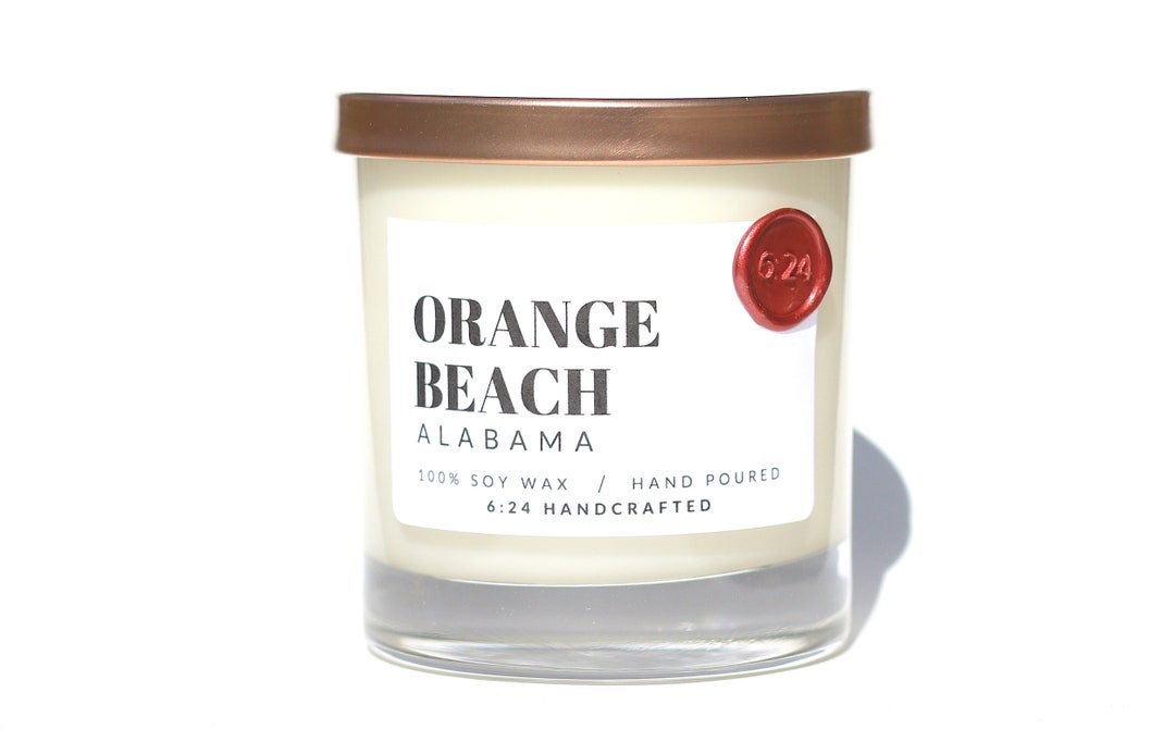 Orange Beach Alabama Candle: Hand-poured Soy Wax, Beach Scents - Etsy