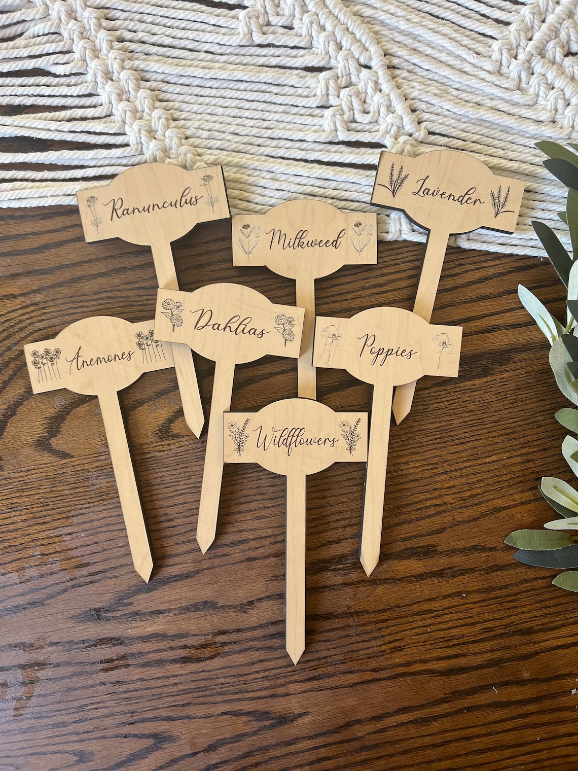 Garden Sticks Flower Labels - Etsy