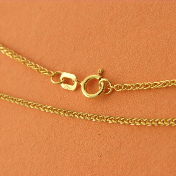 14k Gold Wheat Chain - Etsy