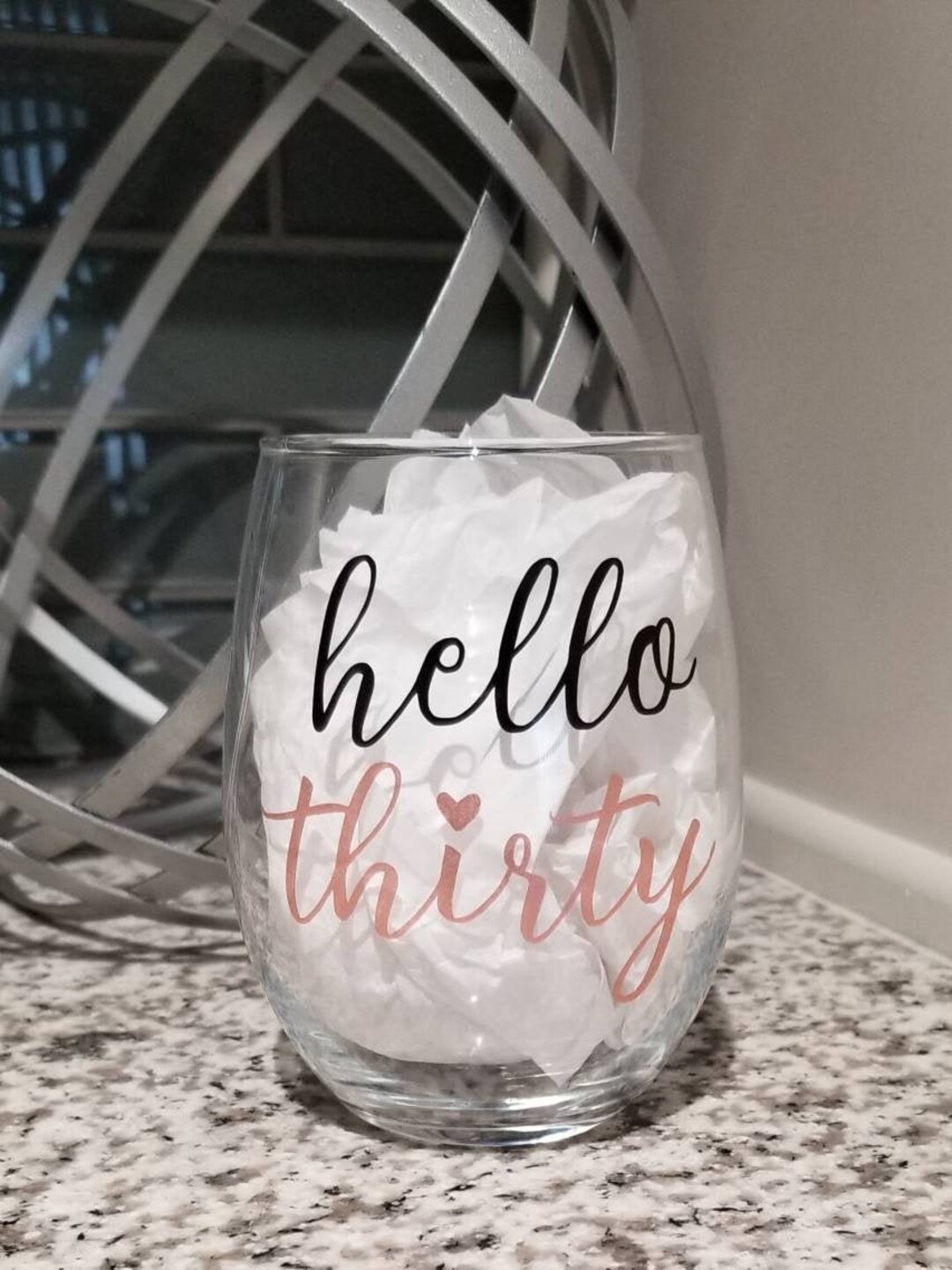 Hello 30 Wine Glass 30 Birthday Wine Glass 30th Birthday Dirty Thirty ...