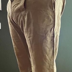 Men's Drop Front Pants for 18th Century - Medium Weight Tan LINEN With ...