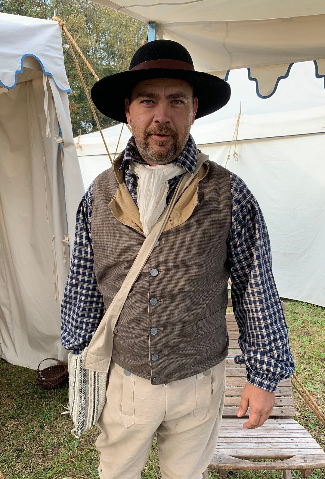 Longhunter's Hat for Reenactors - Heavy Wool With Wool Band - Etsy