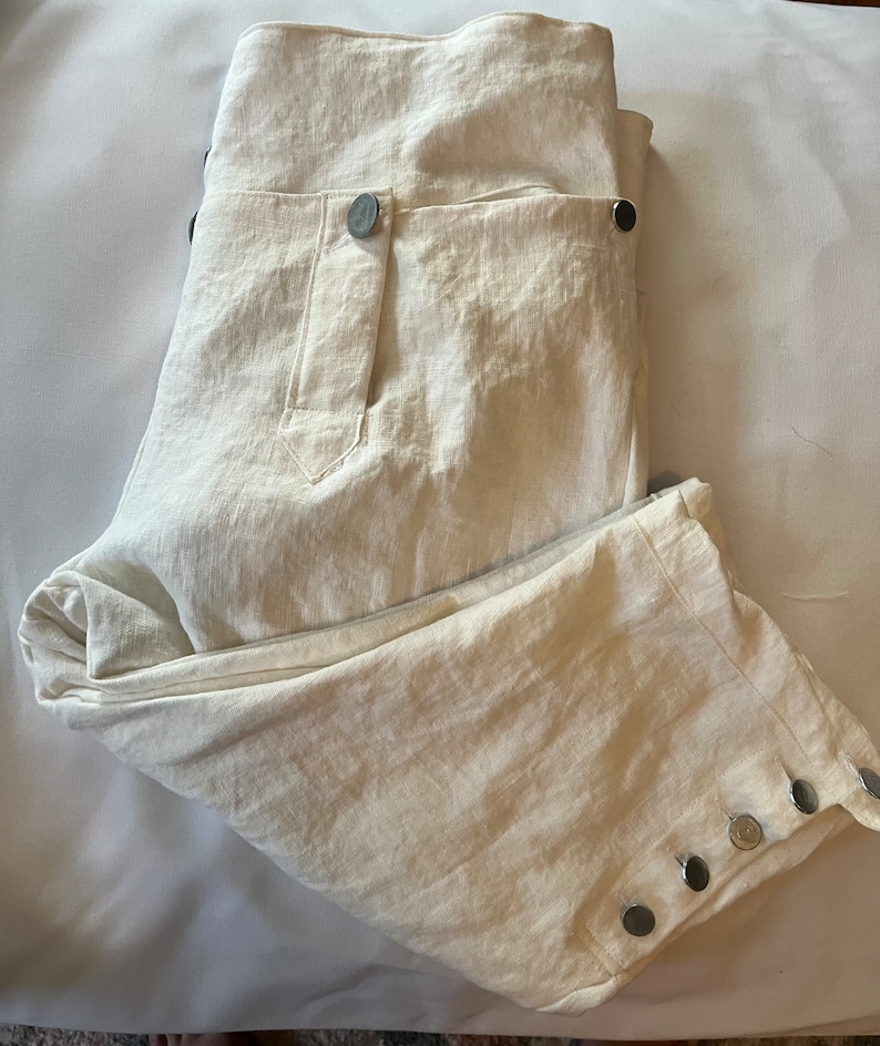 18th Century LINEN Men's Drop Front Knee Breeches LINEN - Etsy