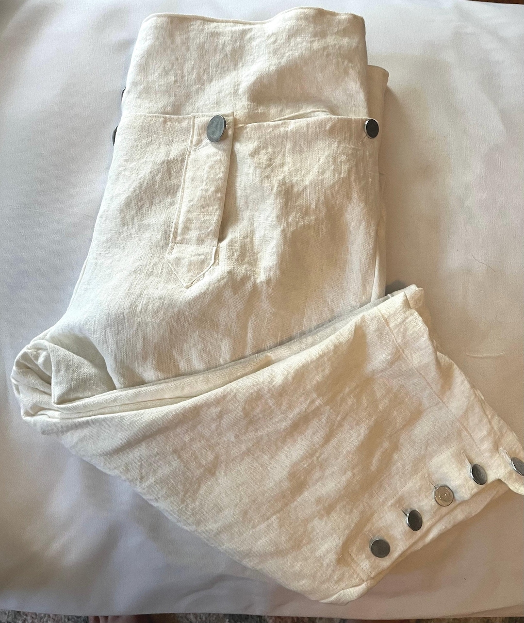 18th Century LINEN Men's Drop Front Knee Breeches LINEN- Military or ...