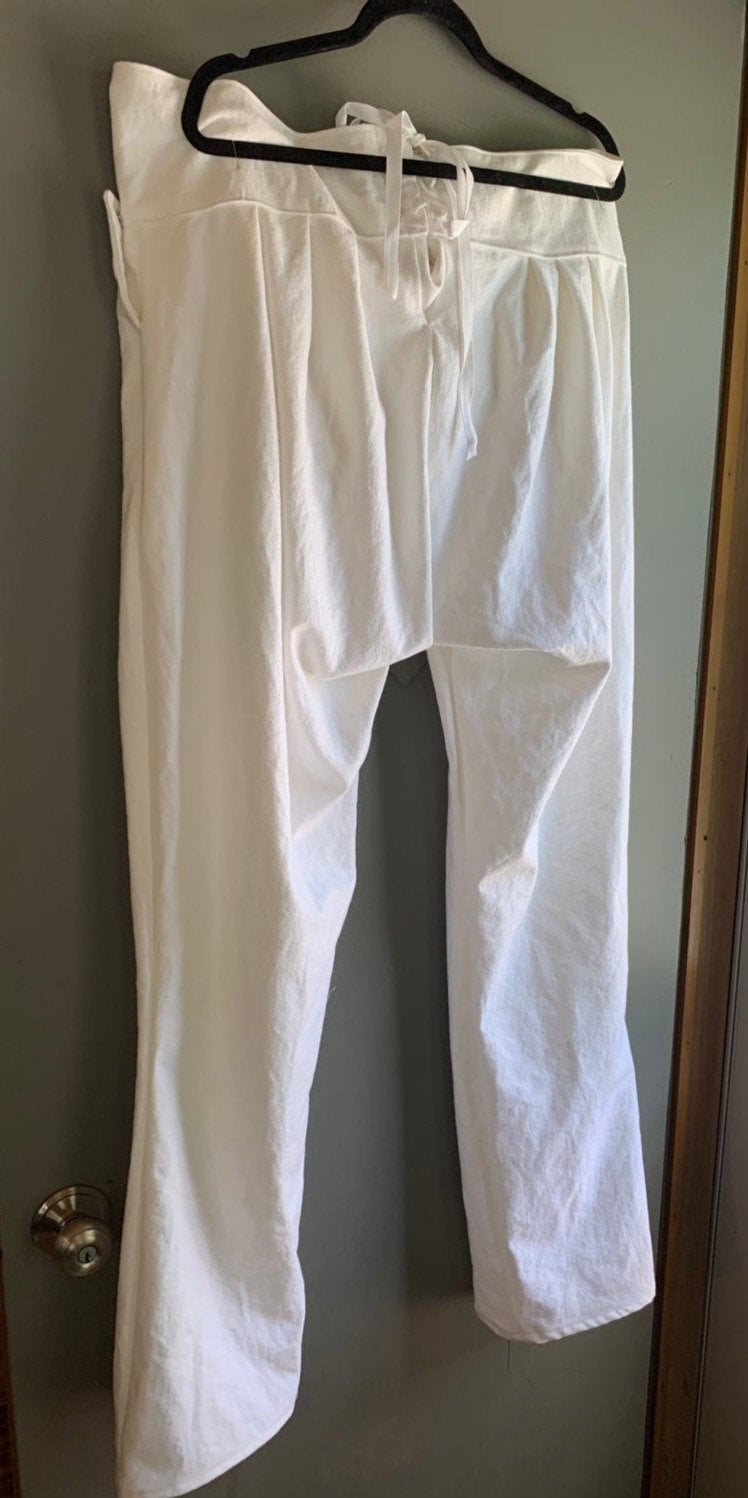 18th Century LINEN Men's Drop Front Full Length Pants - Etsy