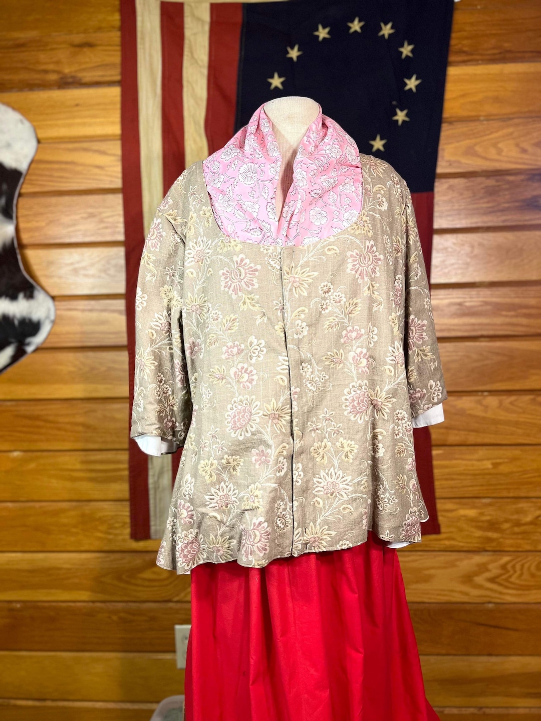 Ladies Colonial 1770's Style Jacket With Option for Petticoat Size XXL ...