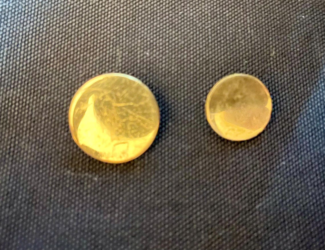 Small Brass Buttons 5/8 Inch *quantity of 50 - Etsy