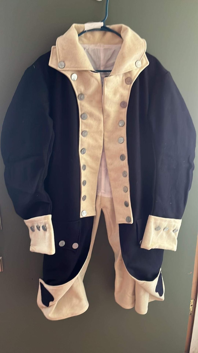 Continental Army Regimental Coat Revolutionary War Blue With White ...