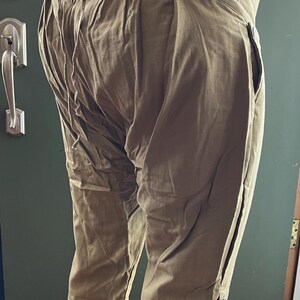 Men's Drop Front Pants for 18th Century - Medium Weight Tan LINEN With ...
