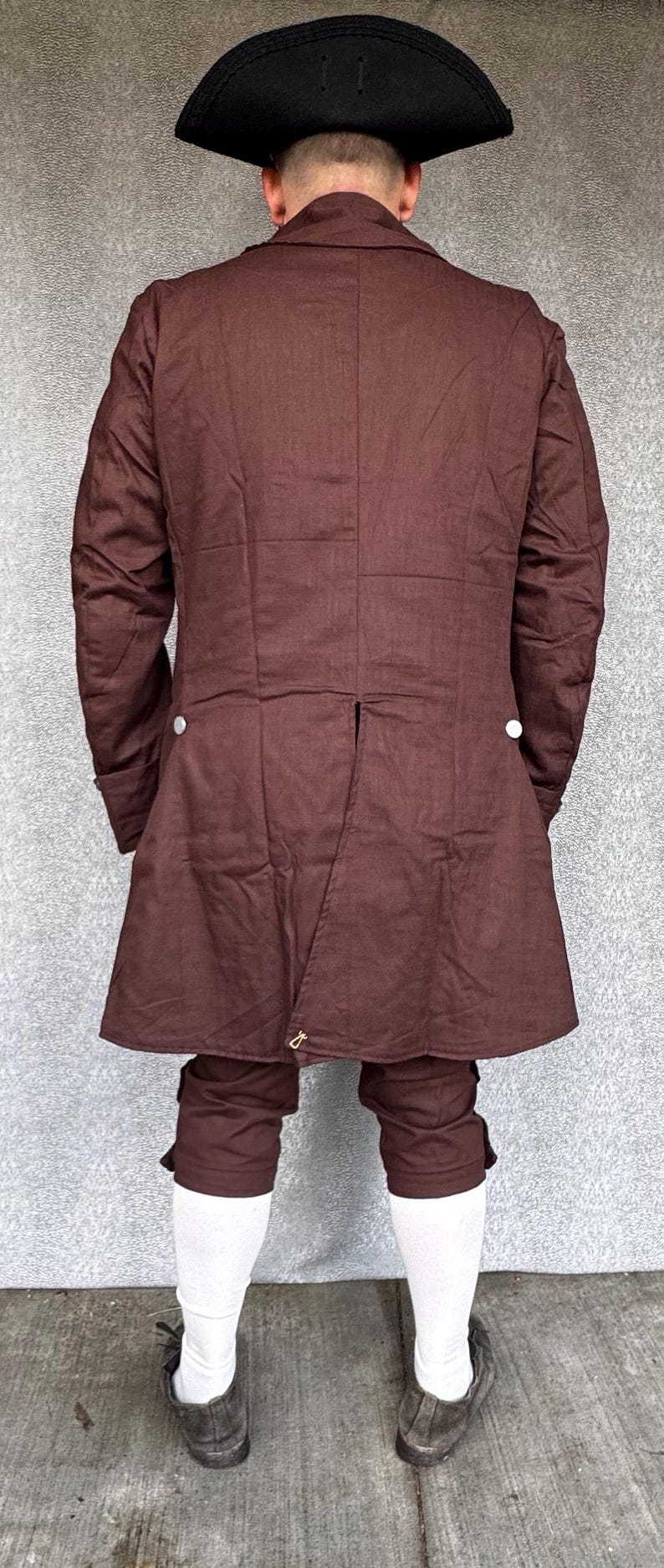 Men’s 18th Century Civilian Linen Gentleman’s Coat-with Collar. This ...