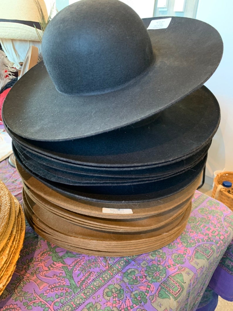 Heavy Wool Hat Blanks available in Black or Brown | Etsy