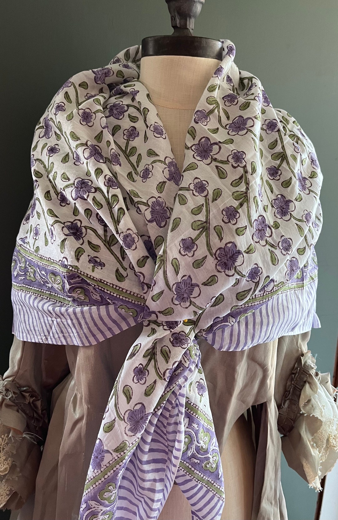 Neckerchief - Modesty Piece Lavender Floral Print - Etsy