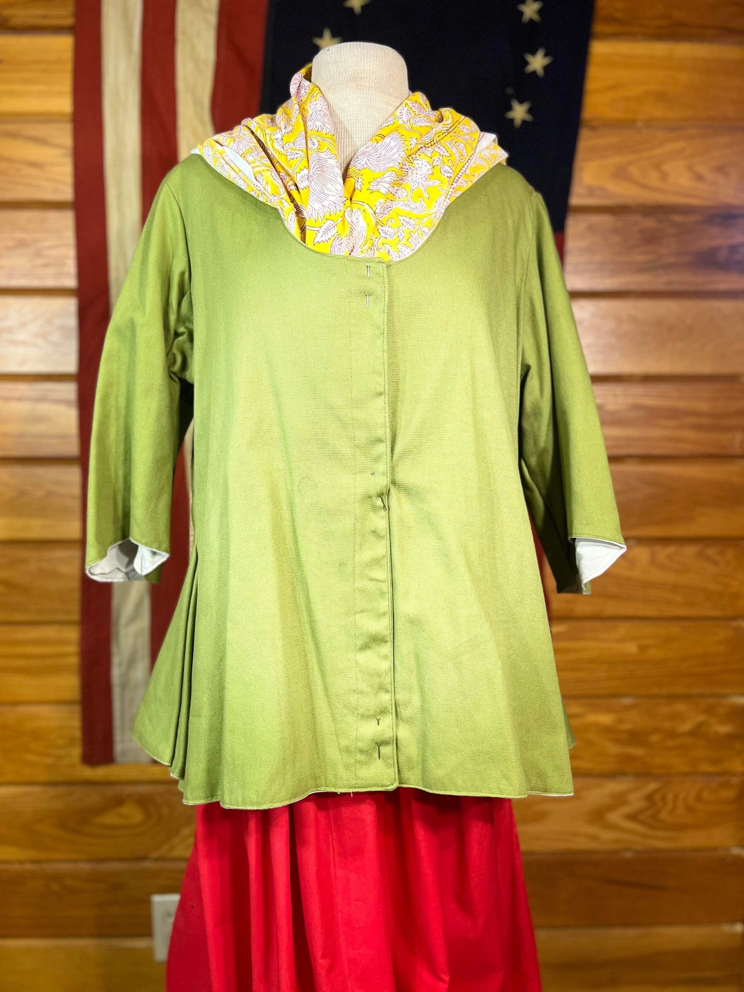 Ladies Colonial 1770's Style Jacket With Option for Petticoat Size XXL ...