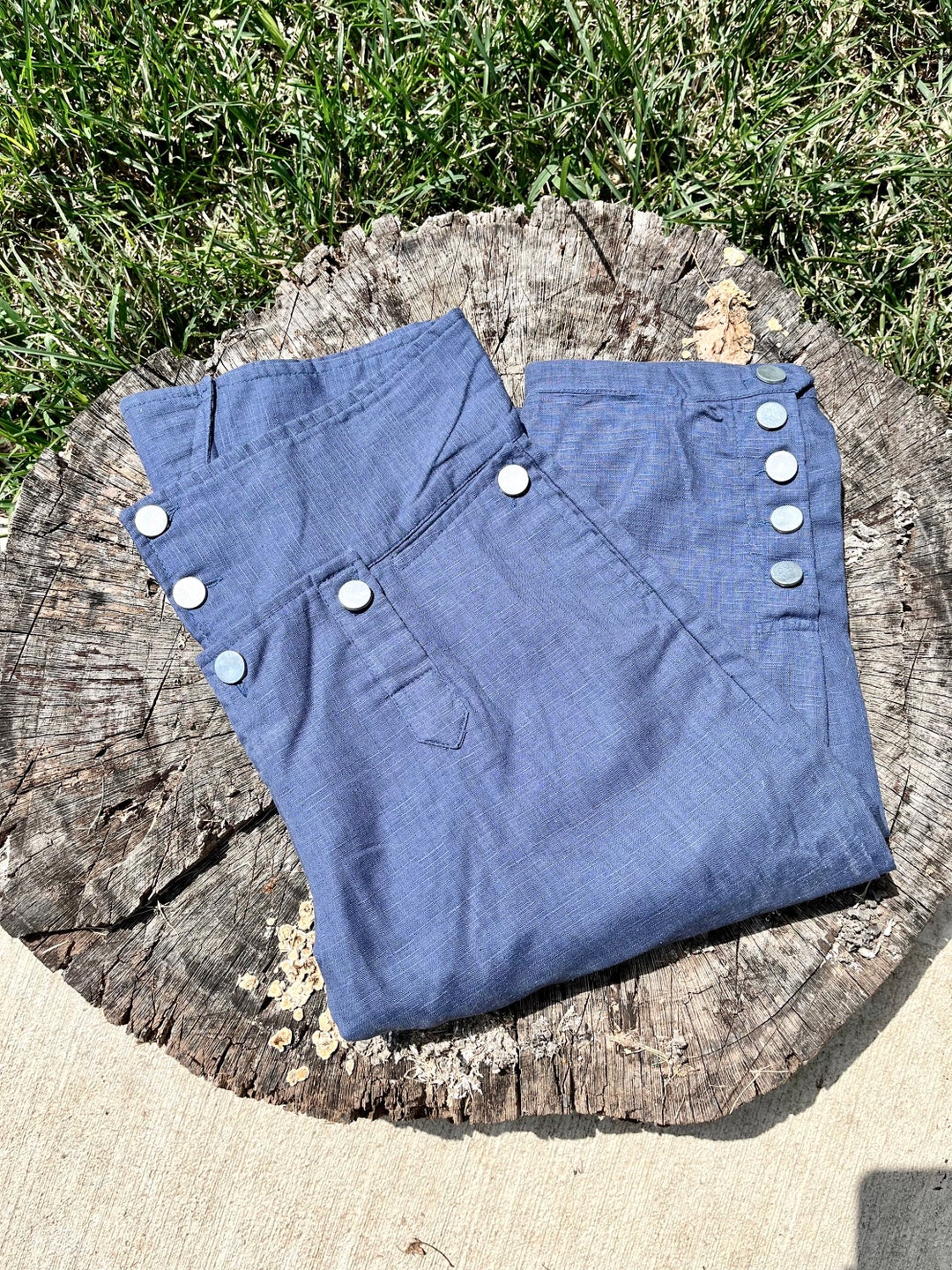 Men's Drop Front Knee Breeches - FRENCH BLUE - 18th Century ***ready to ...