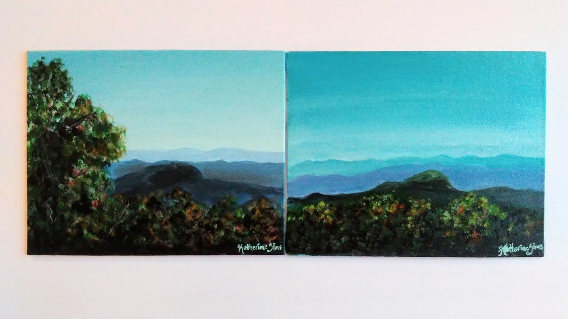 Blue Ridge Mountains Paintings//north Carolina Art// Original Paintings ...