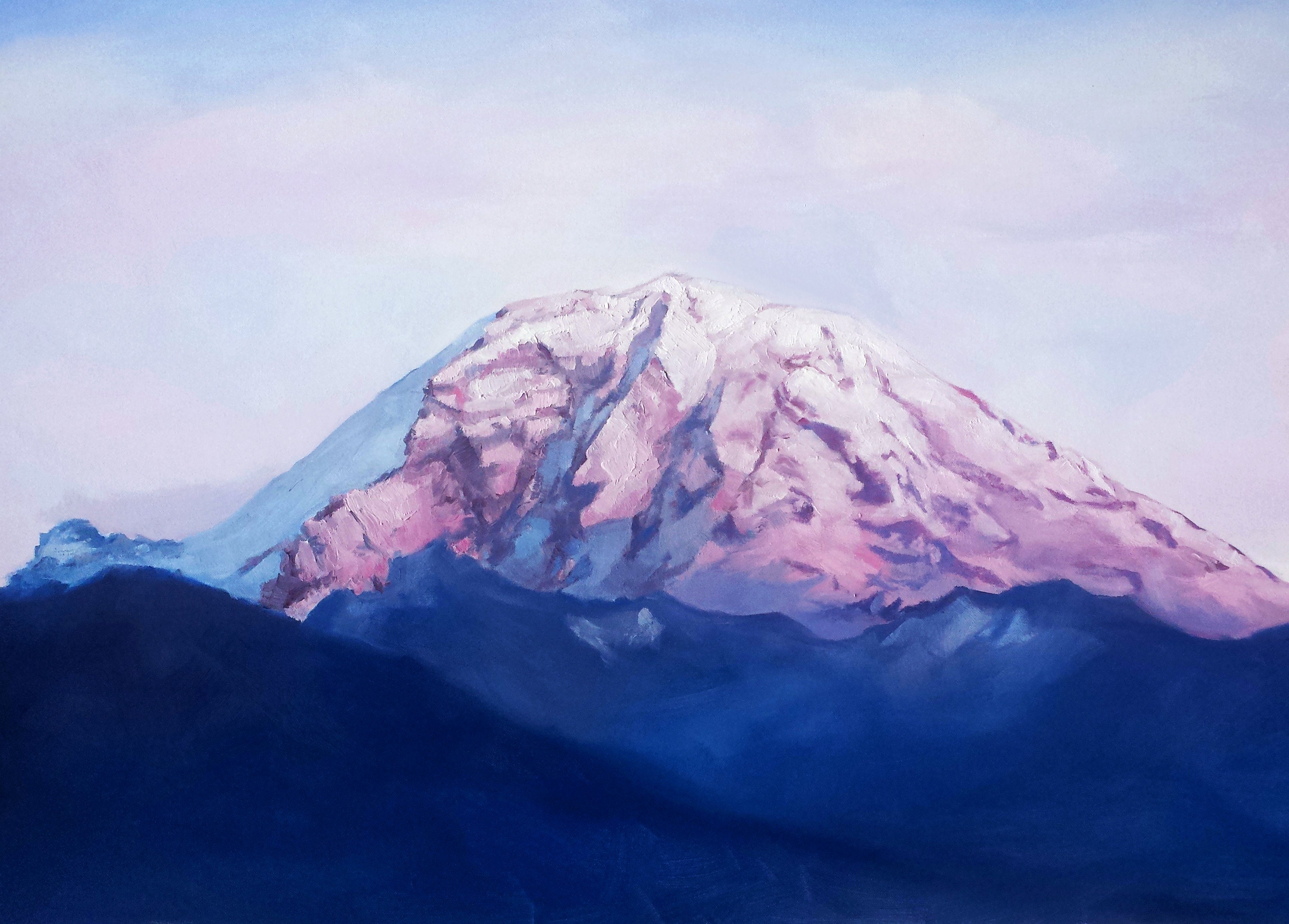 Mt Rainier Art Print Signed Washington State Oil Painting - Etsy