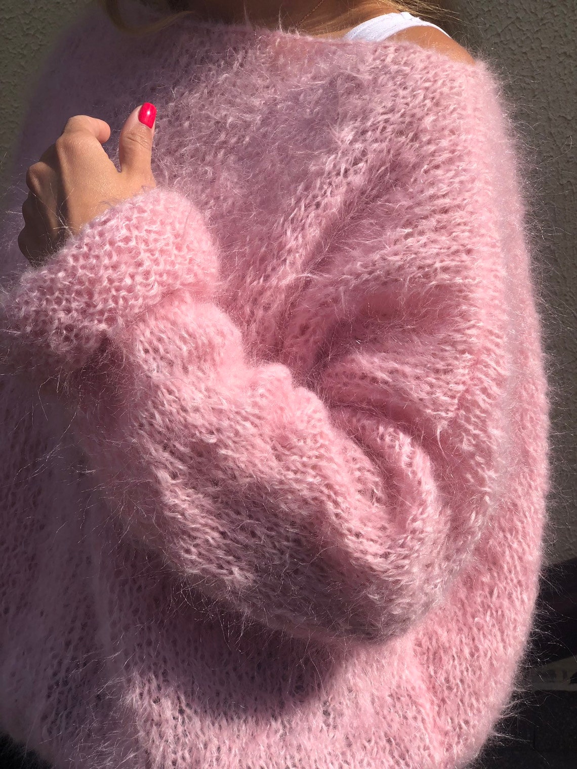 Pink Mohair Sweater Pink Sweater Wool Sweater Pink - Etsy