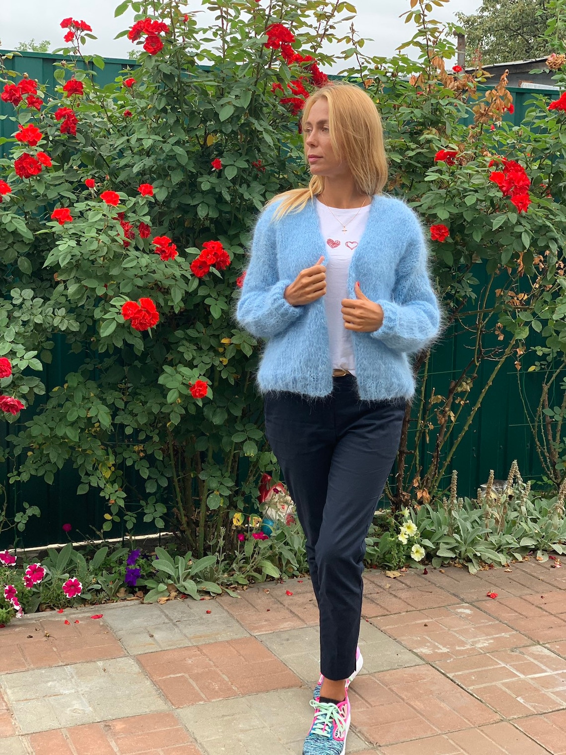 CARDIGAN Women Mohair Wool Long Cardigan Mohair Knitted | Etsy