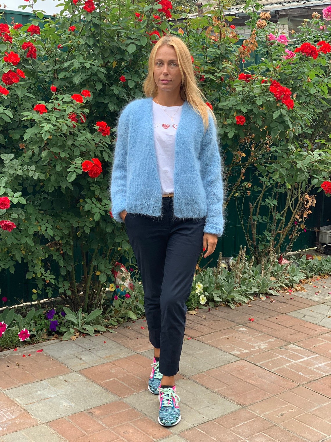 CARDIGAN Women Mohair Wool Long Cardigan Mohair Knitted | Etsy