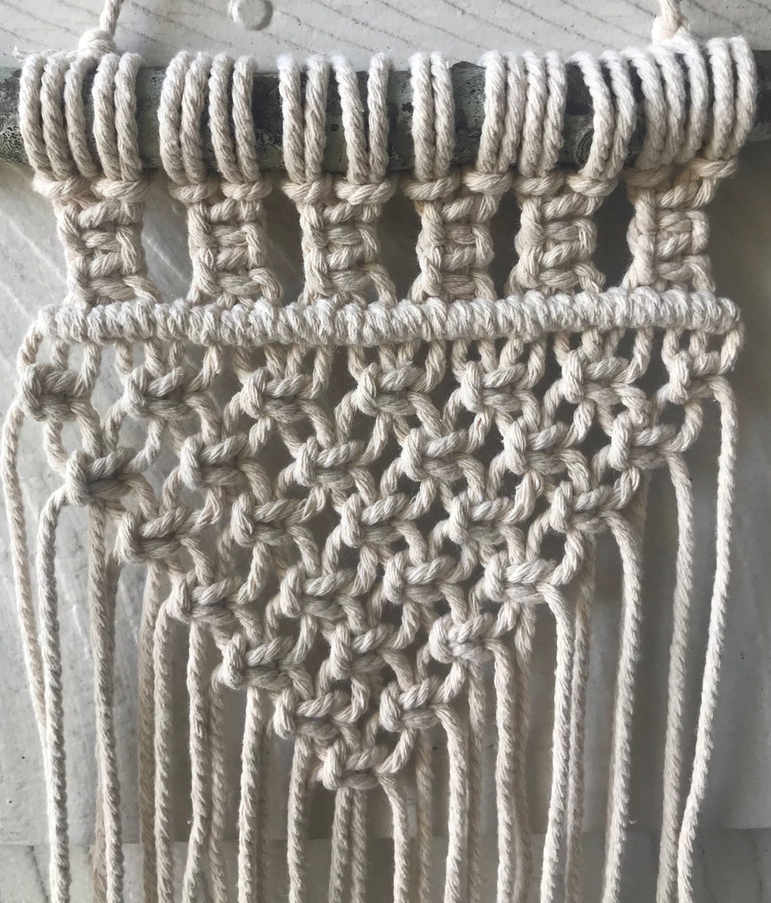 Small Macrame Wall Hanging Simple Macrame Hanging - Etsy