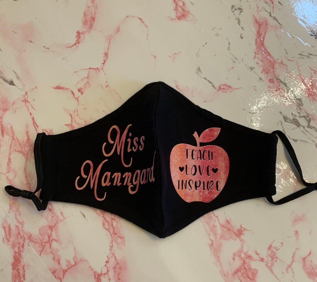 Customized Teacher Mask - Etsy