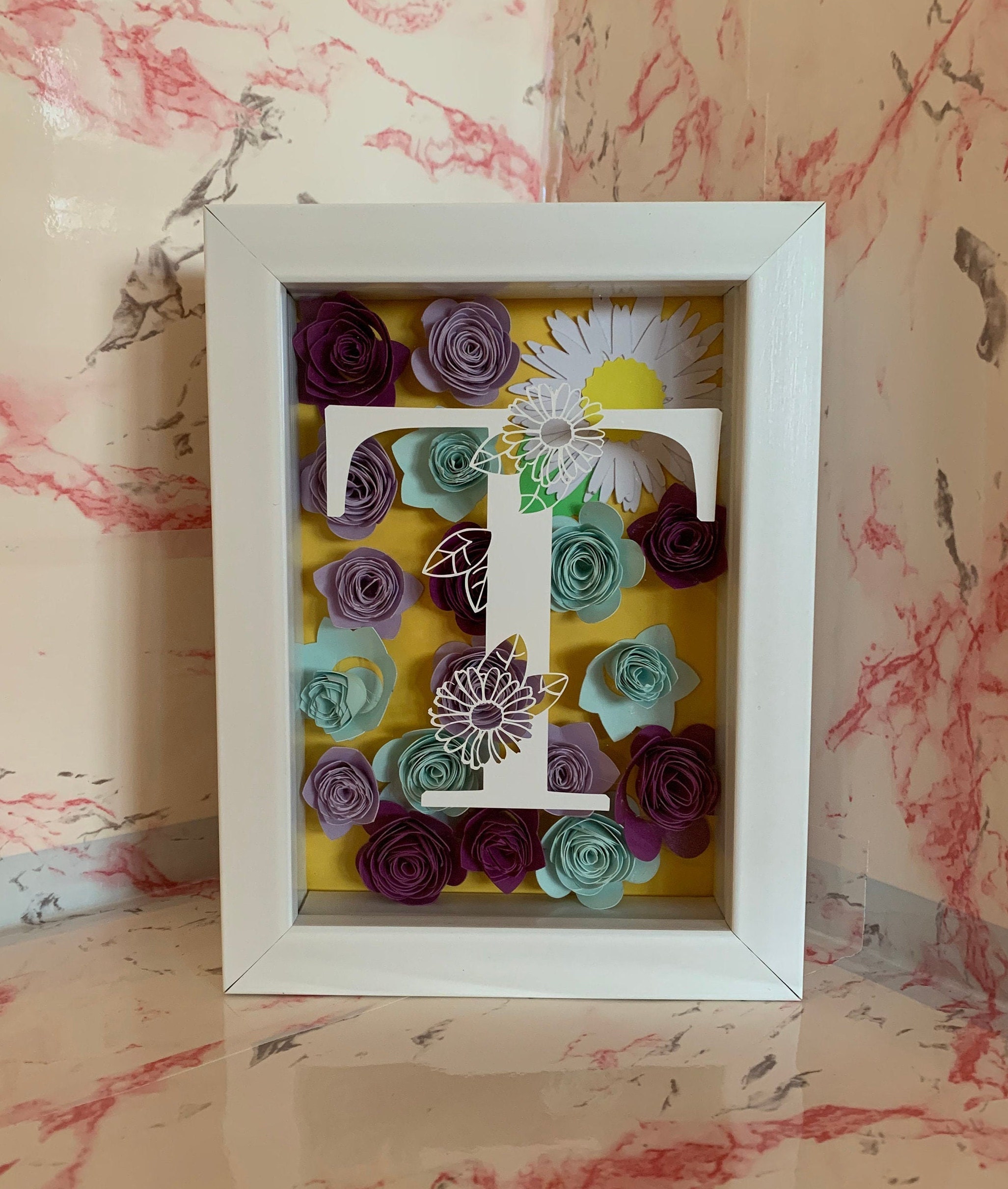 5x7" Monogram Shadow Box! - Etsy