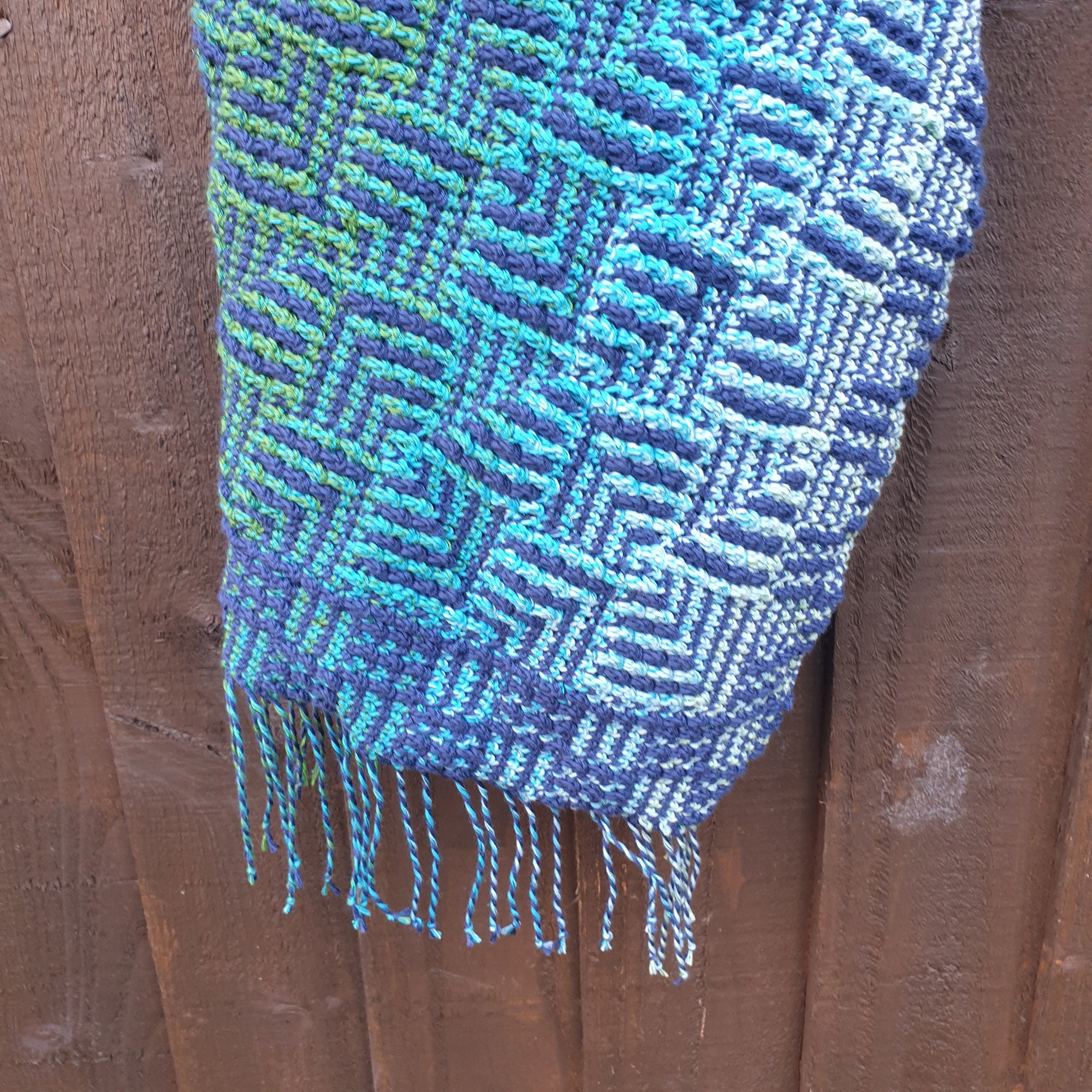 Mosaic Pinwheel Shawl; Adult; Mosaic Negative Stitch, Written Row by ...