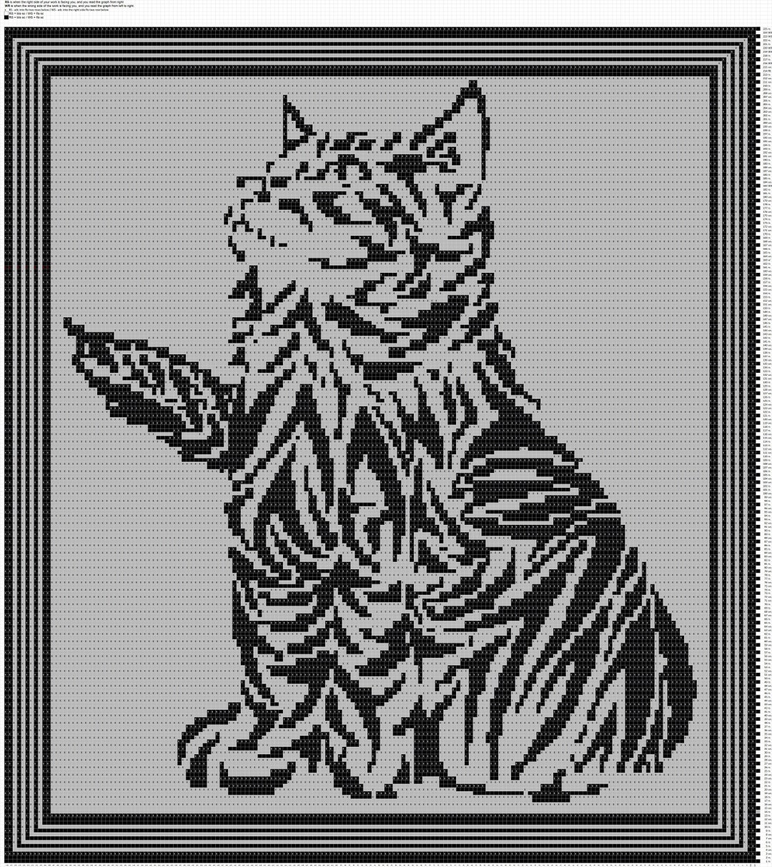 Calico Cat Mosaic Crochet Pattern: Overlay Design (US Terms) (PDF) - Etsy