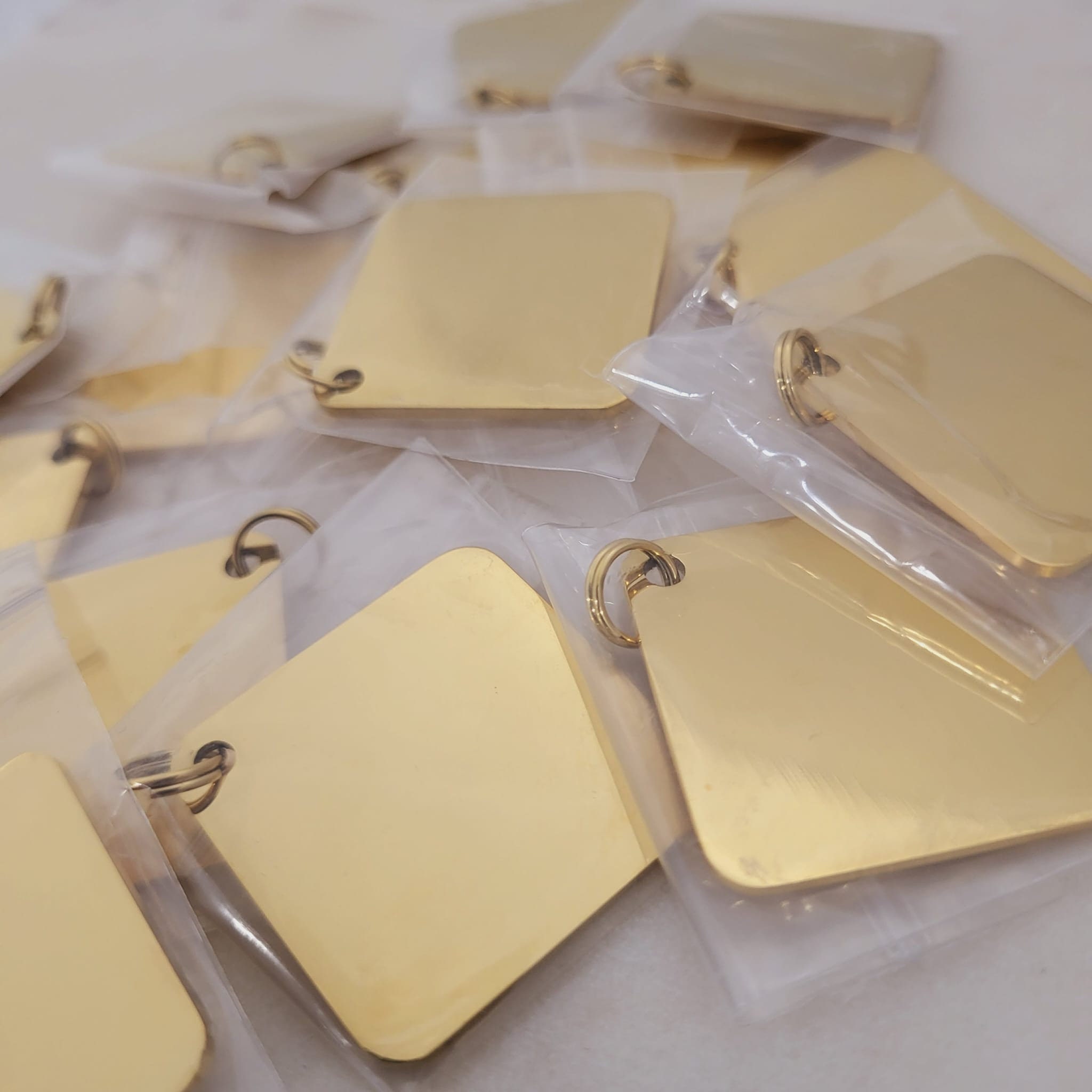 3CM X 3 CM GOLD Tone Square Laser Engraving Blanks - Wholesale Metal ...
