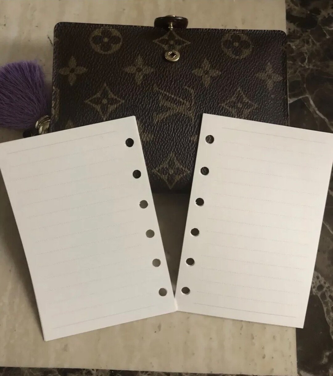 Agenda-pm-mini-inserts-just LINED- Refills Fits Louis Vuitton PM Agenda ...