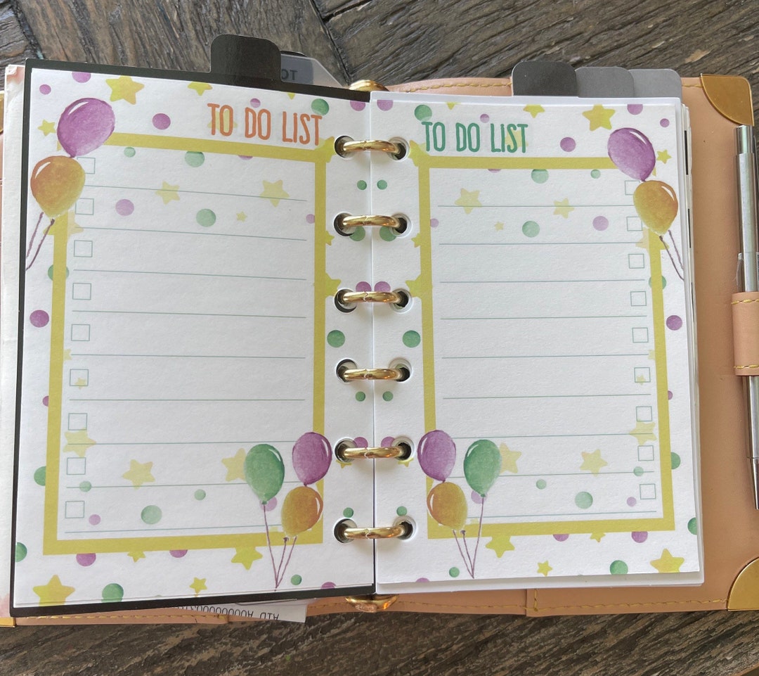 Agenda-pm-mini-inserts-just to Do-refills Fits Louis Vuitton PM Agenda ...