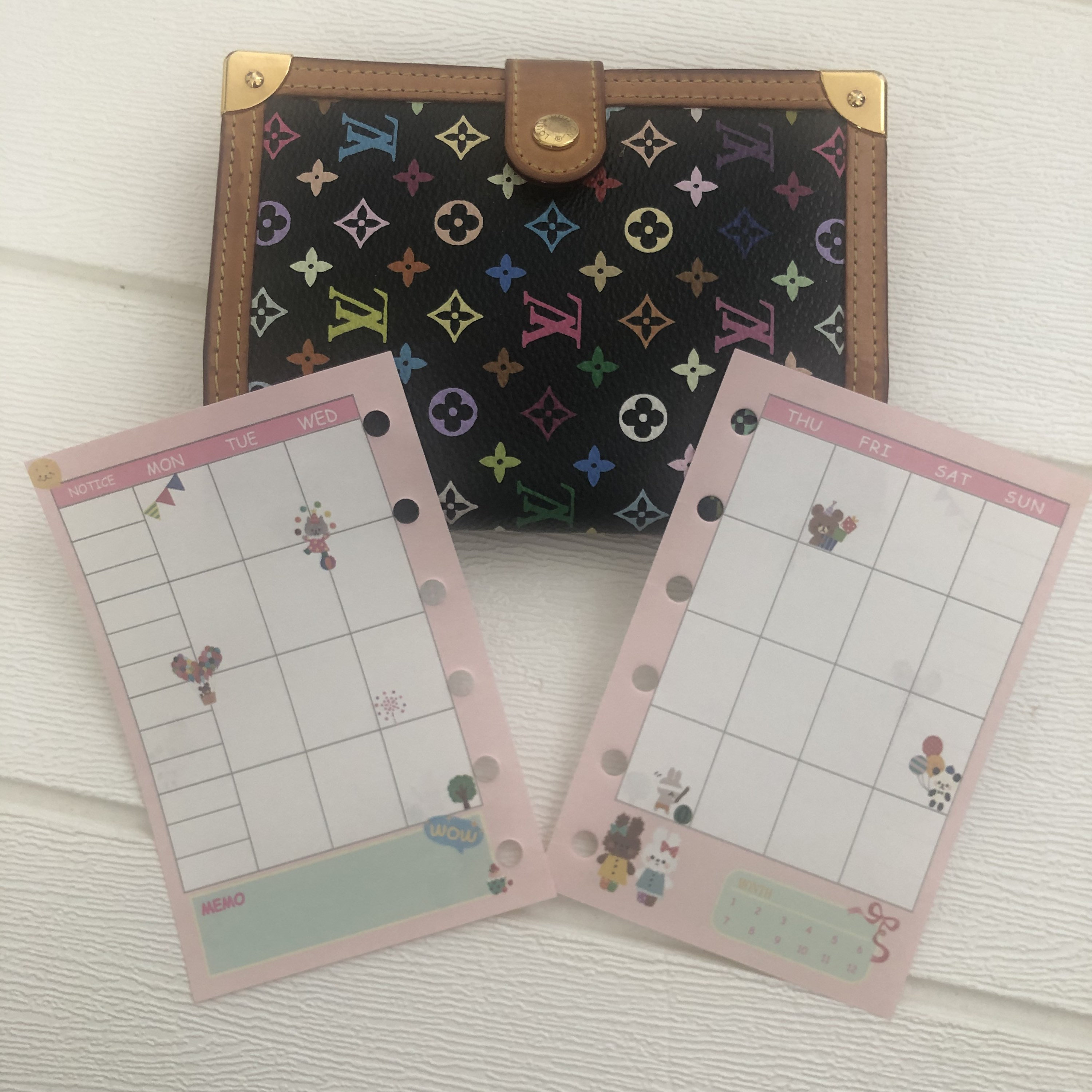New Designs!!! LV PM Agenda Inserts / Refills for Monthly and to Do ...