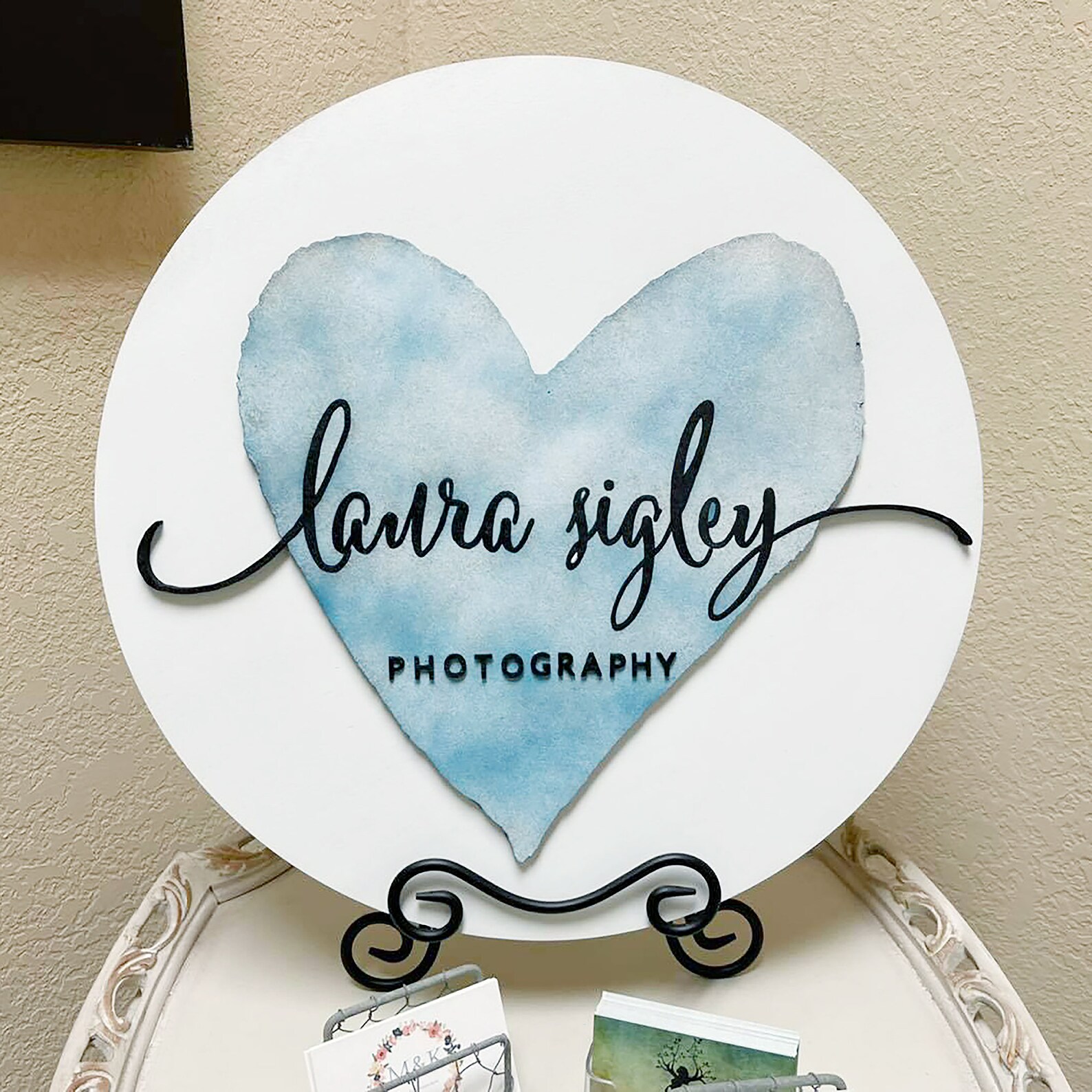 Photography Studio Sign Wooden Circle Sign Laser Engraved - Etsy
