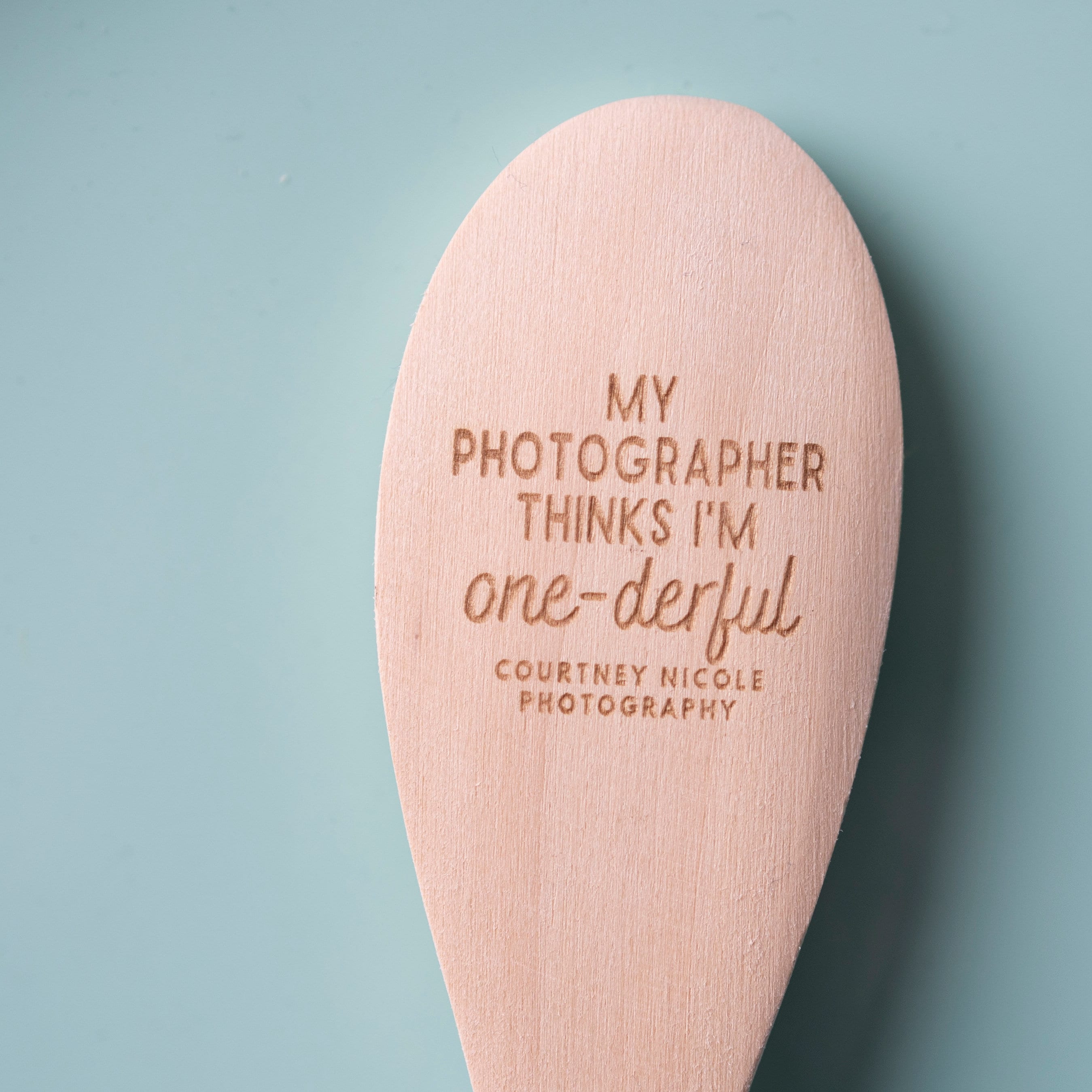 Cake Smash Wooden Spoon Laser Engraved Photography Business Name 1st ...