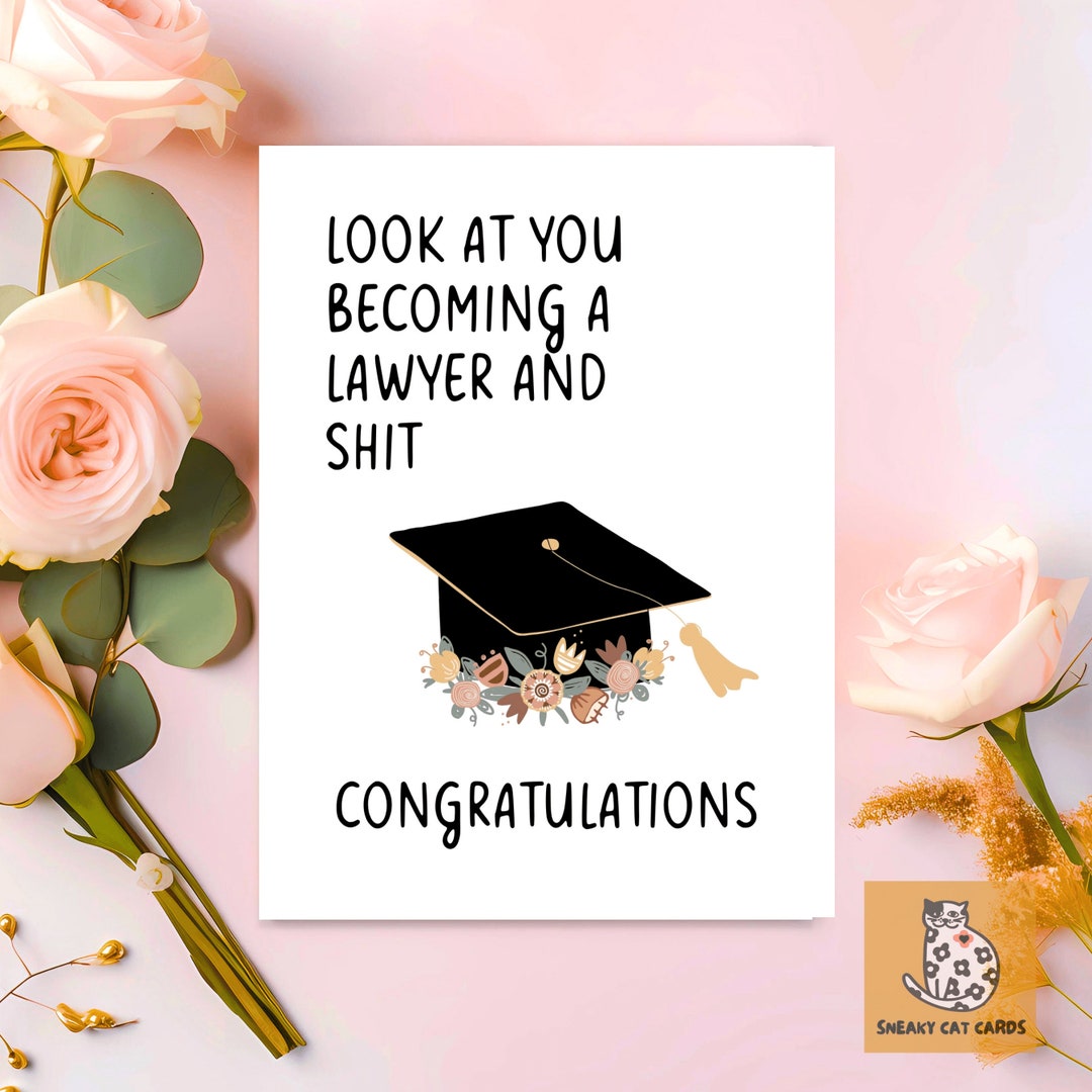 Lawyer Graduation Card, Graduation Card for Law School Graduate, Look ...